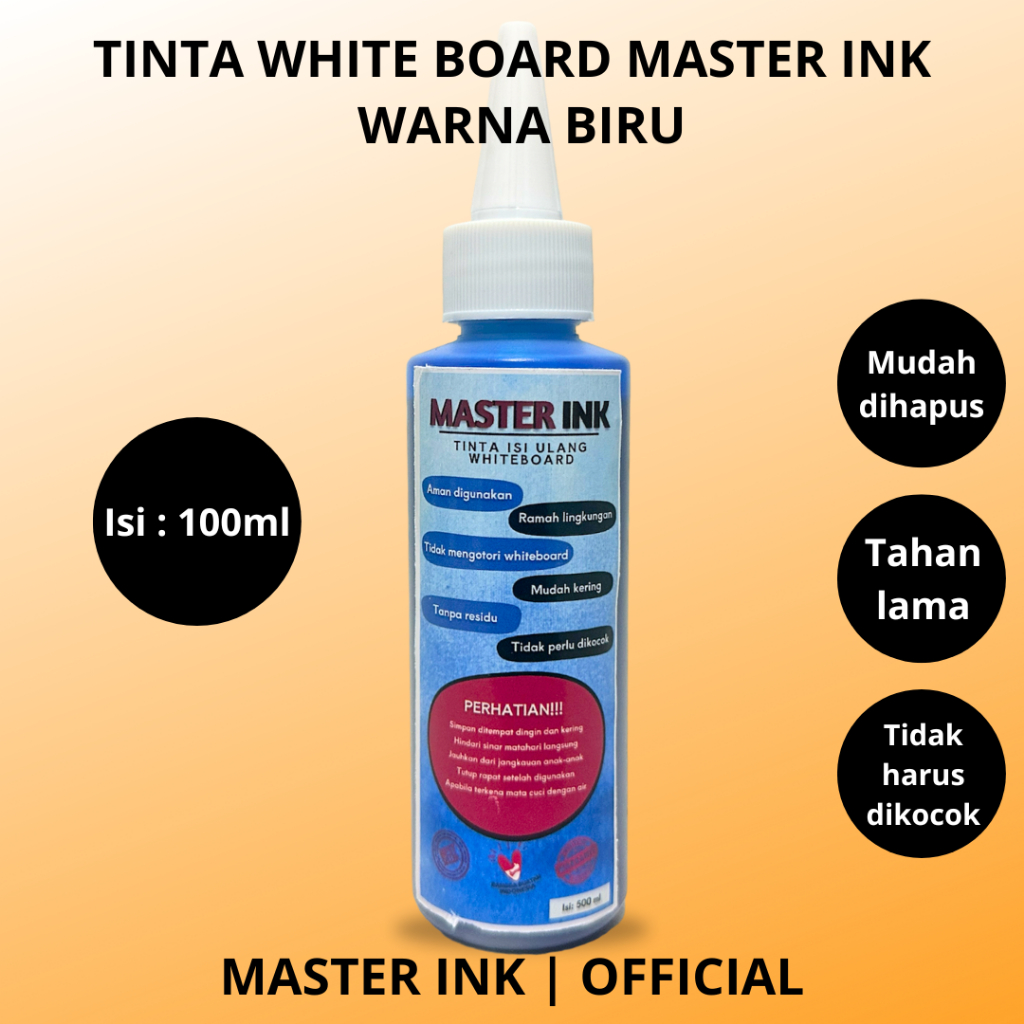 Jual Tinta Spidol Whiteboard Master INK Tinta Isi Ulang Spidol Master ...