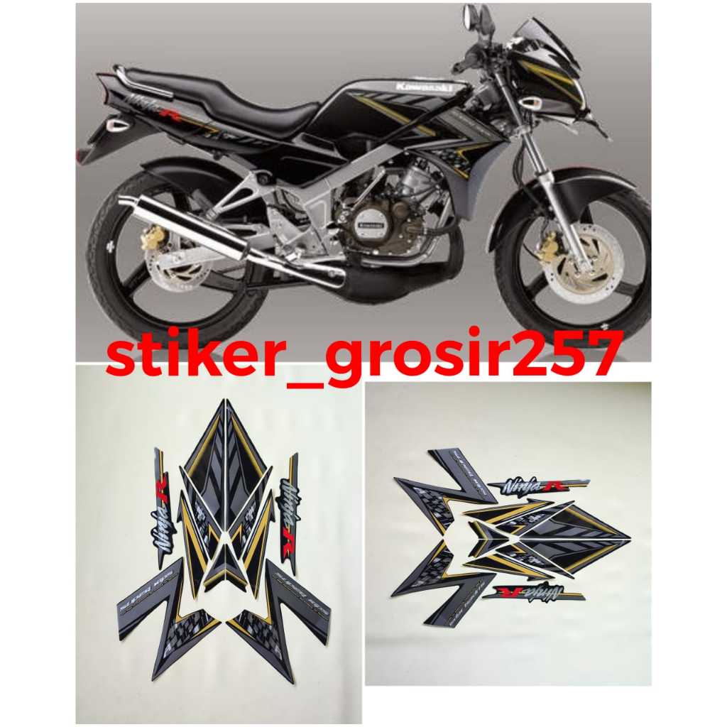 Jual STIKER STRIPING LIS LES BODY KAWASAKI NINJA R 2014 HITAM | Shopee ...