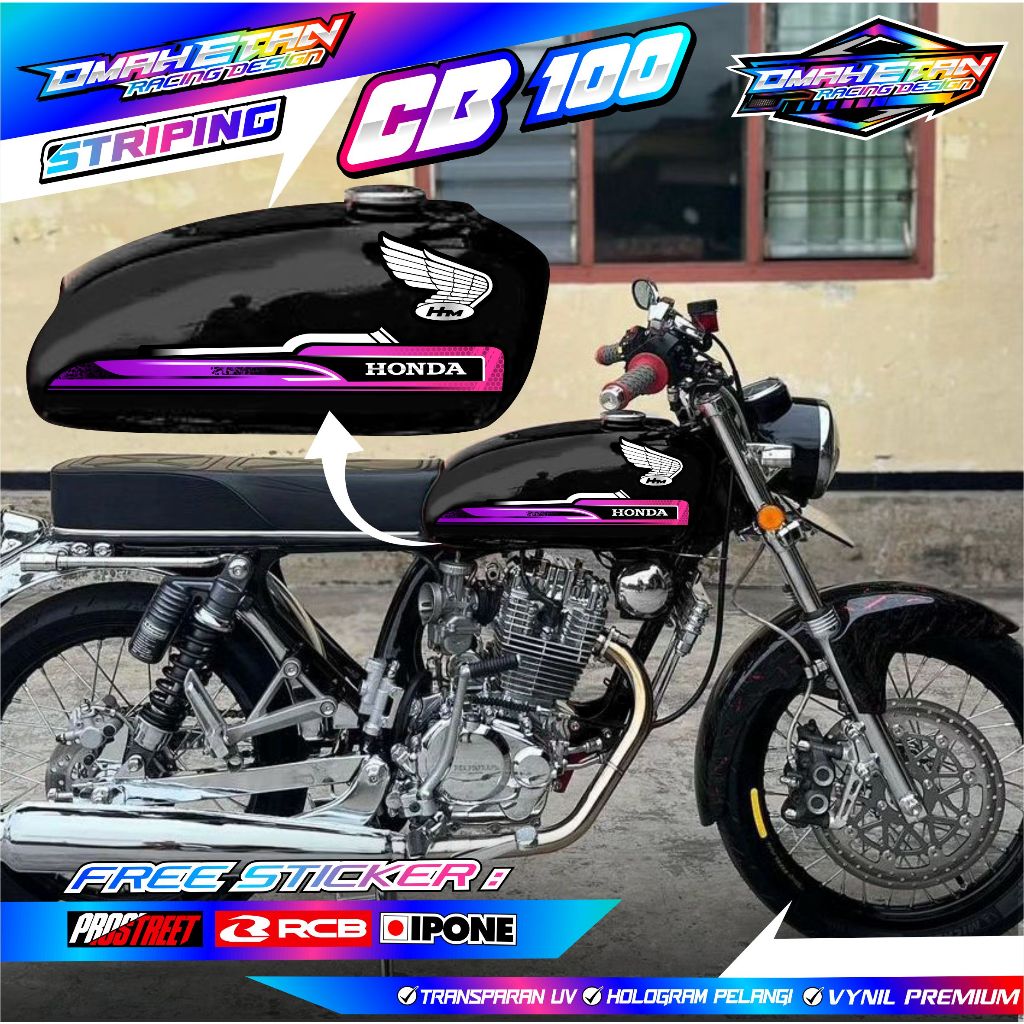 Jual STRIPING VARIASI HONDA CB 100 / STICKER LIST MOTOR CB 100 | Shopee ...