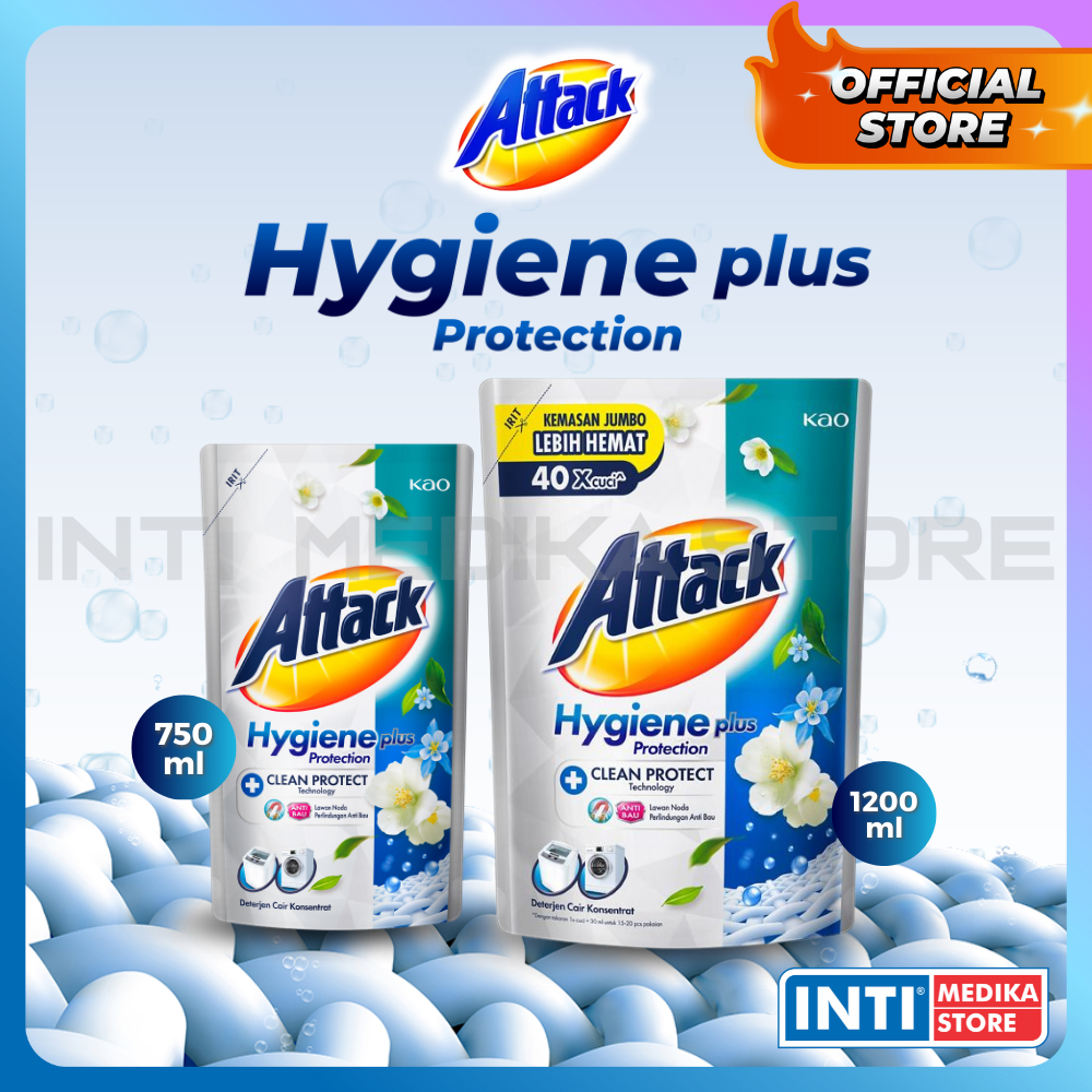 Jual ATTACK - HYGIENE PLUS Liquid Detergen | Deterjen Cair Baju Konsentrat | Shopee Indonesia