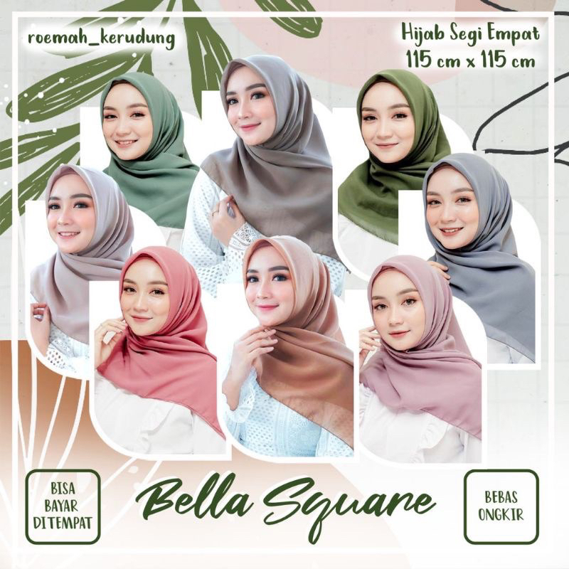 Jual Paket Hijab Segi Empat Bella 115rb Get 10pcs | Shopee Indonesia
