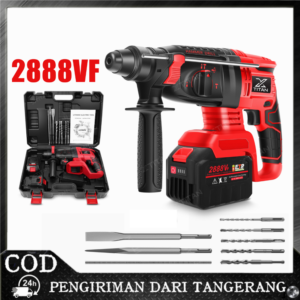 Jual XTITAN 2888VF 13mm Mesin Bor Bobok Beton Rotary Bolak Balik Bor Hammer Rotary Hammer Mesin ...
