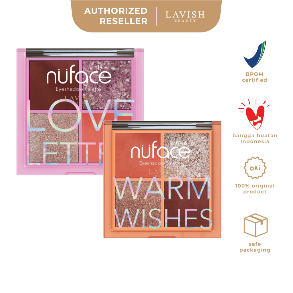 Jual NUFACE Eyeshadow Makeup Palette 4 Warna (8gr) | Shopee Indonesia