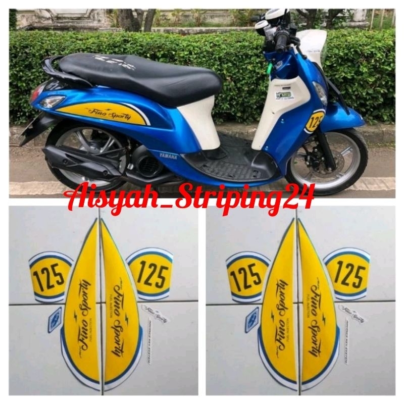 Jual Stiker striping yamaha fino sporty 125 fi 2018 biru kuning ...