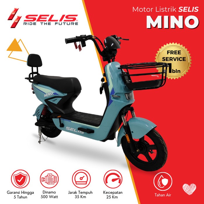Jual SEPEDA LISTRIK ELECTRIC BIKE SELIS MINO ORIGINAL BERGARANSI RESMI ...