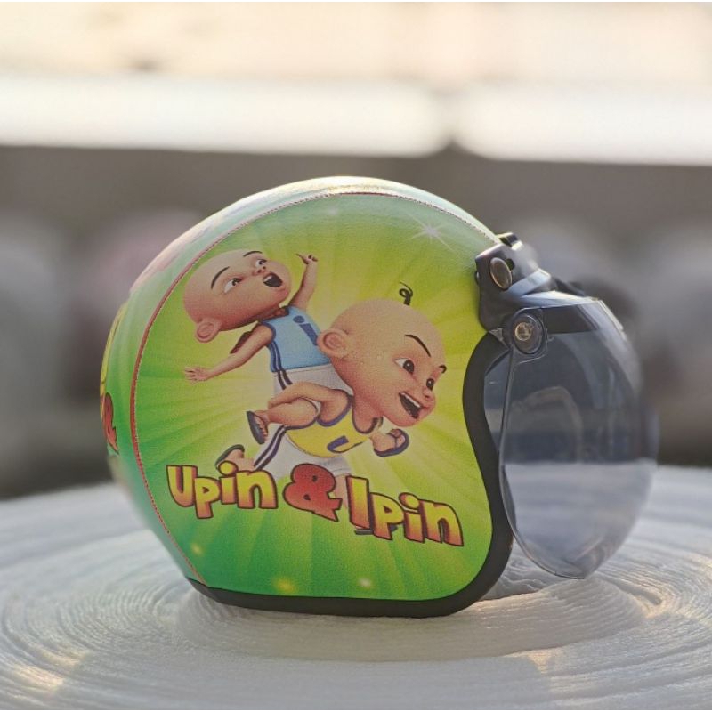 Jual Helm Bogo Anak Retro Classic Motif Cowok Lucu 2-8 Tahun SNI Menggunakan Kaca Cembung Kaca ...