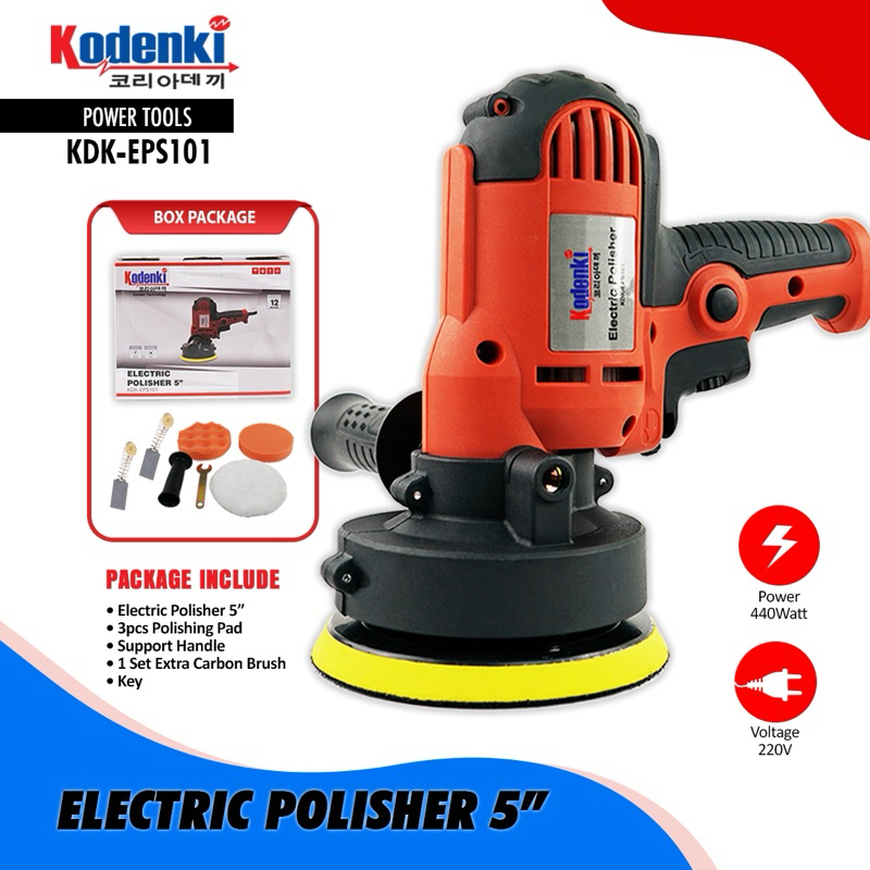 Jual Mesin Poles Mobil Motor 5 Inch Kodenki Electric Car Polisher 5 ...