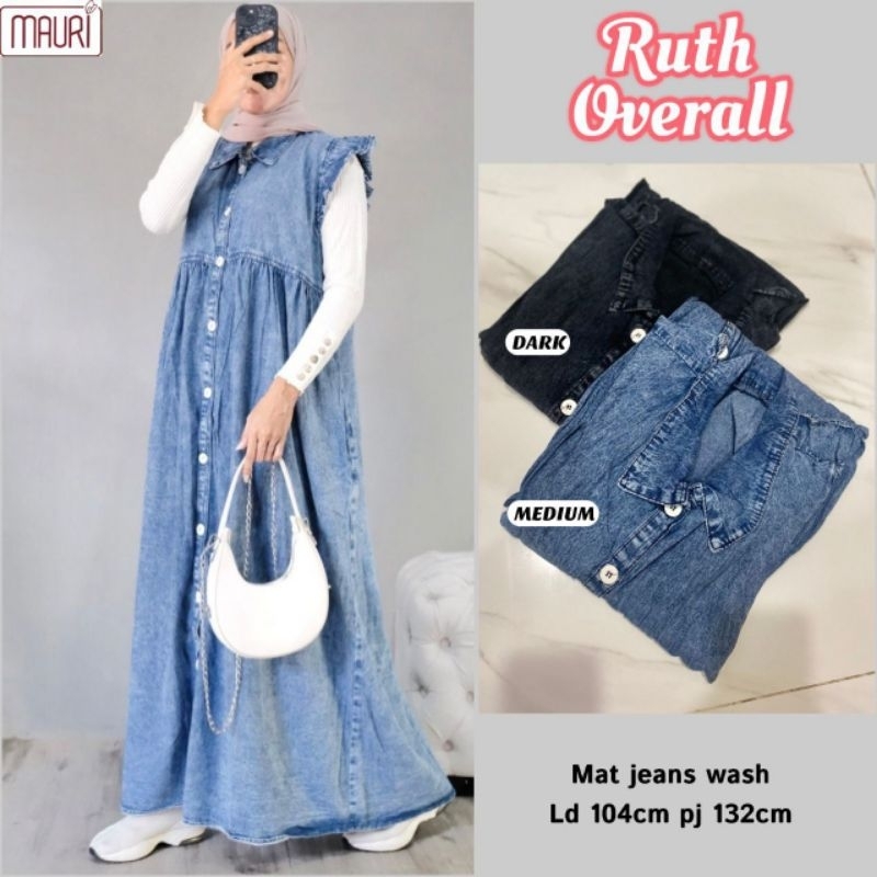 Jual RUTH OVERALL JEANS INNER INARA DRESS KUNTUNG JEANS JEAN JIN JINS ...