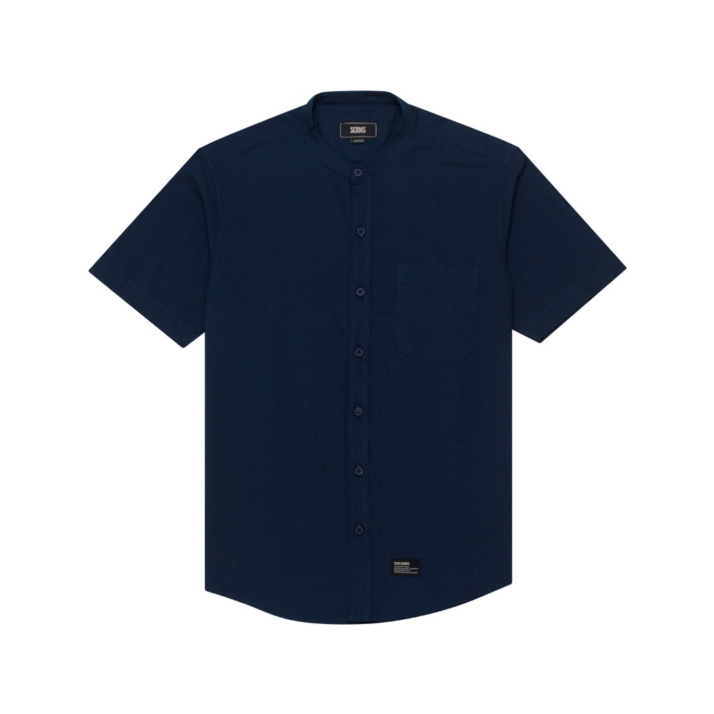 Jual Screamous Kemeja Shortsleeve Shirt JEAN NAVY BLUE Kerah Shanghai ...