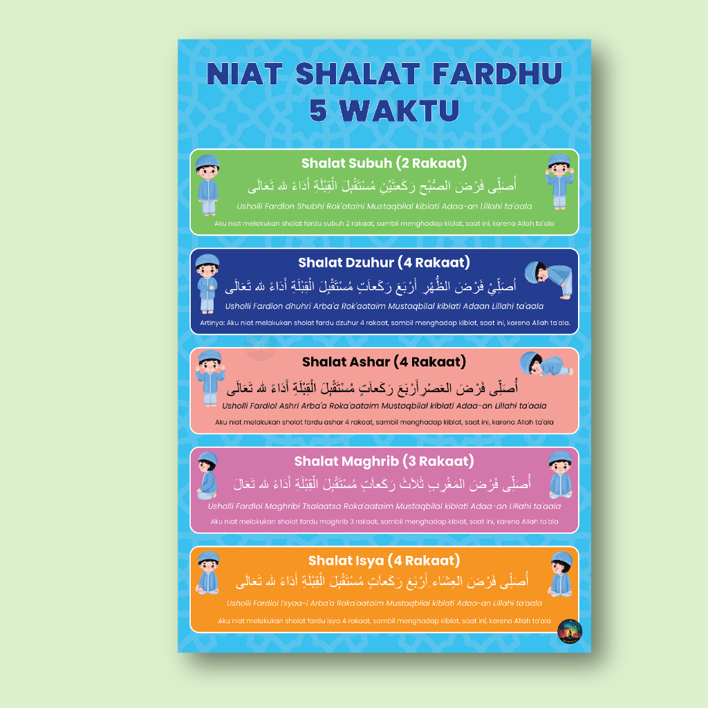 Jual Poster NIAT SHOLAT Edukasi Sekolah Pendidikan Anak TK PAUD SD Alat ...