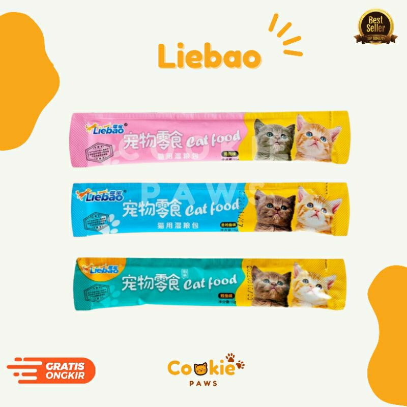 Jual Liebao Creamy Treats Snack Kucing Basah 15gr | Shopee Indonesia