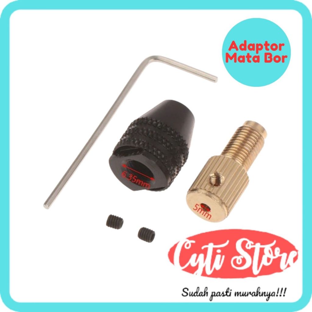 Jual Adaptor Mata Bor Drill Chuck Quick Change 5 mm dan Kunci L- A3 ...