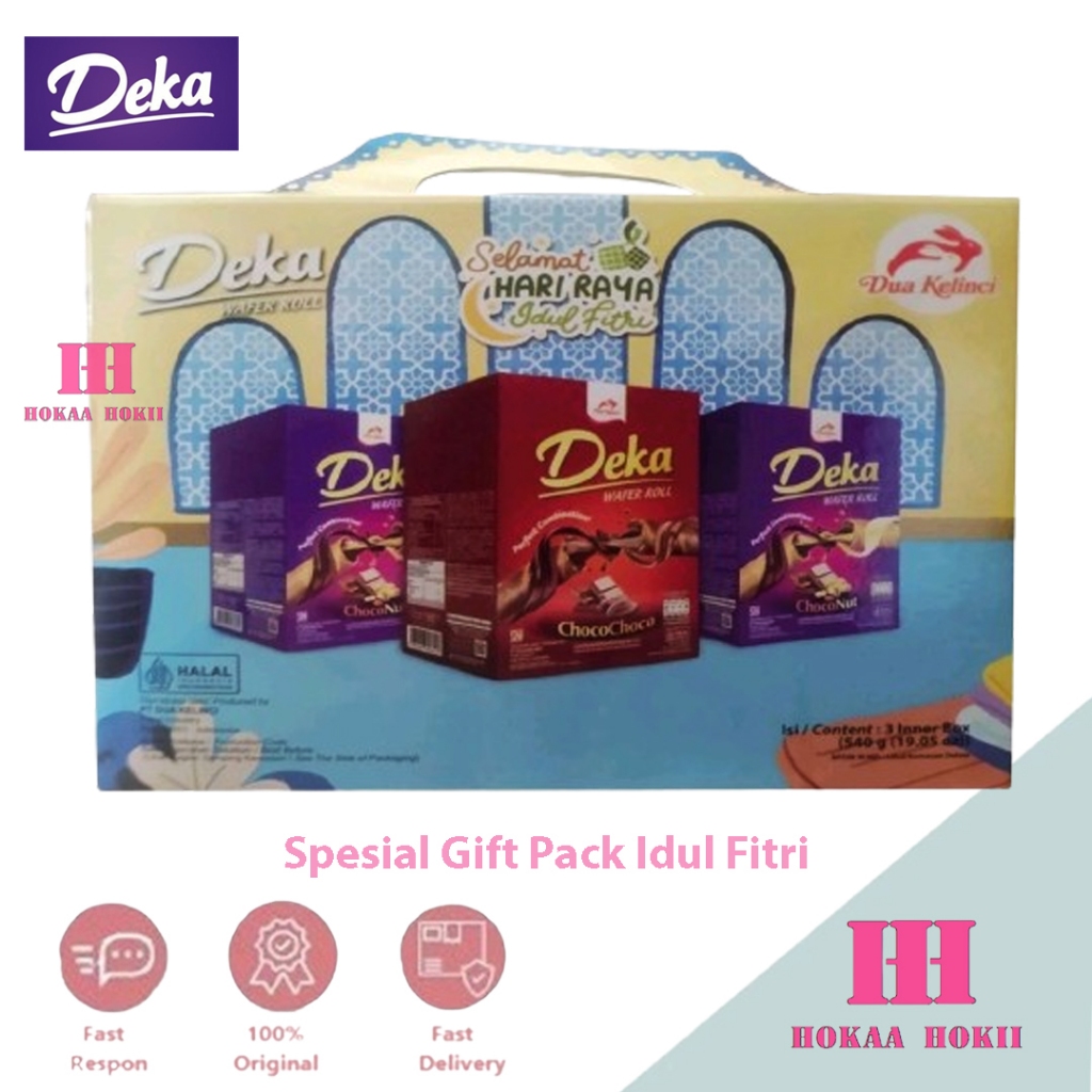 Jual Deka Wafer Roll Spesial Gift Edisi Lebaran 1 Pack Isi 3 Box ...