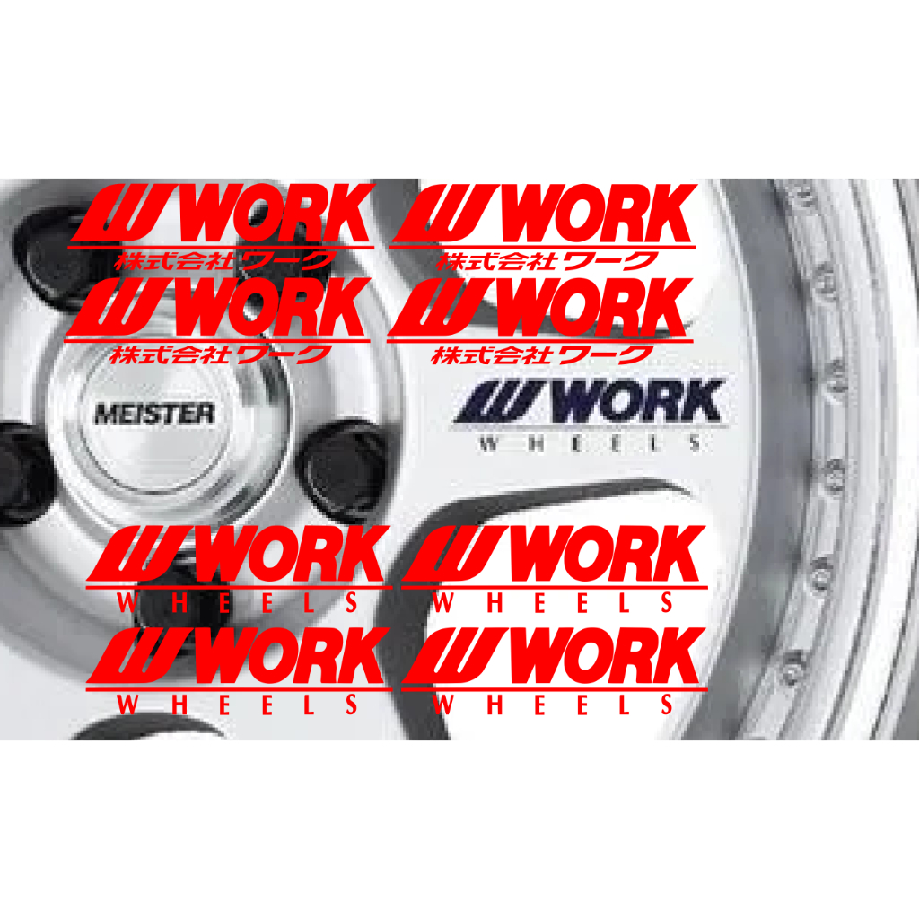 Jual Stiker Velg Mobil Work Racing Wheels 1 set isi 4 stiker | Shopee ...