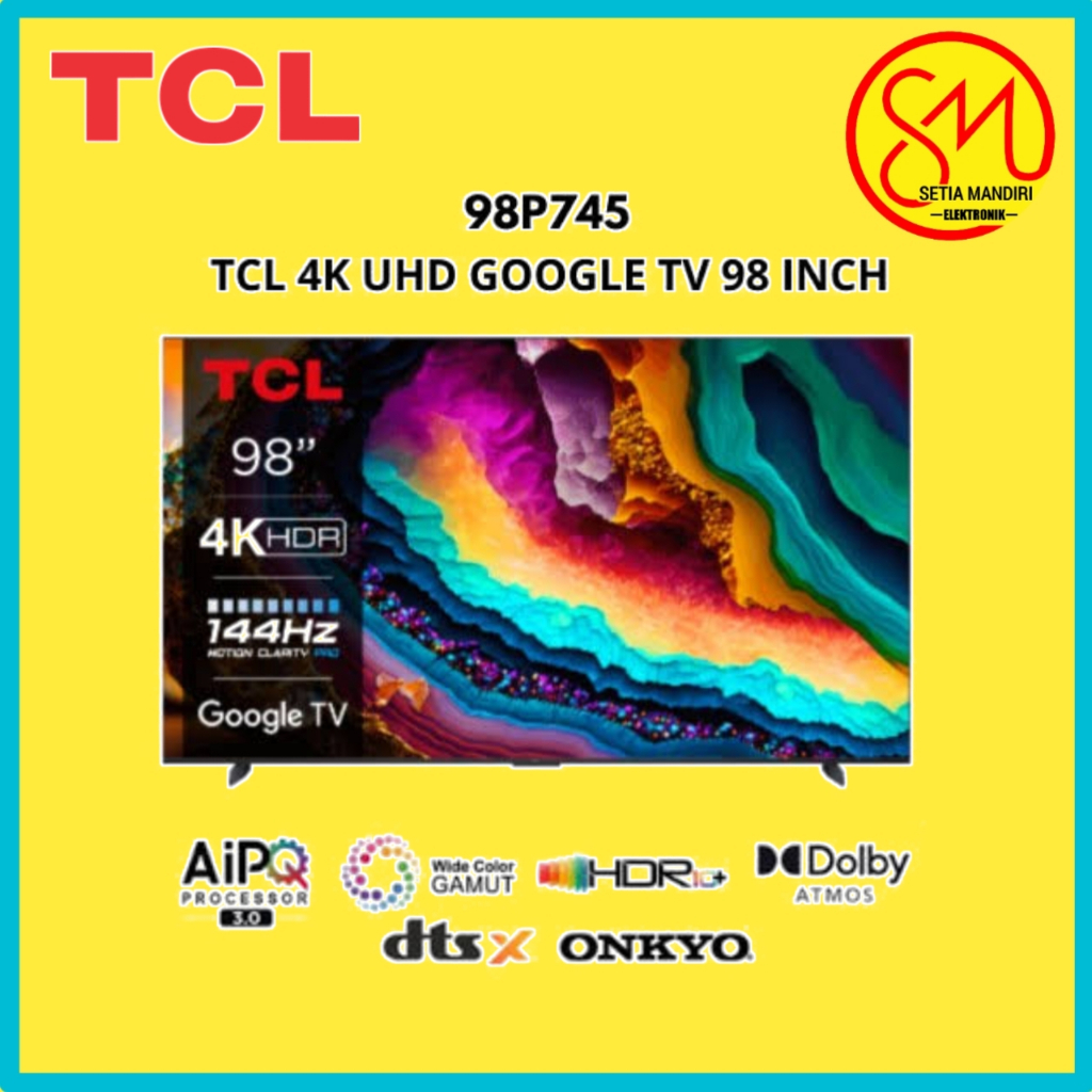Jual TCL 98P745 Smart G*oogle TV Android TV Game Master Pro 2.0 4K Ultra HD UHD 98 " Inch ...