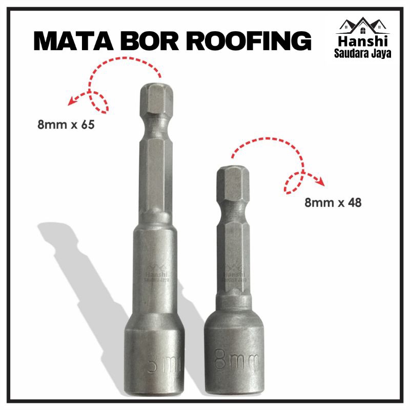 Jual Mata Bor Roofing Magnet Hex Adaptor Bit / Mata Sok Roofing / Kunci ...