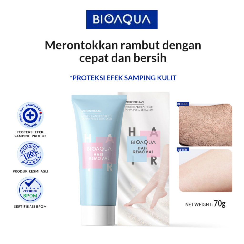 Jual BIOAQUA Hair Removal Moisturizing Set Hair Removal Cream Krim ...
