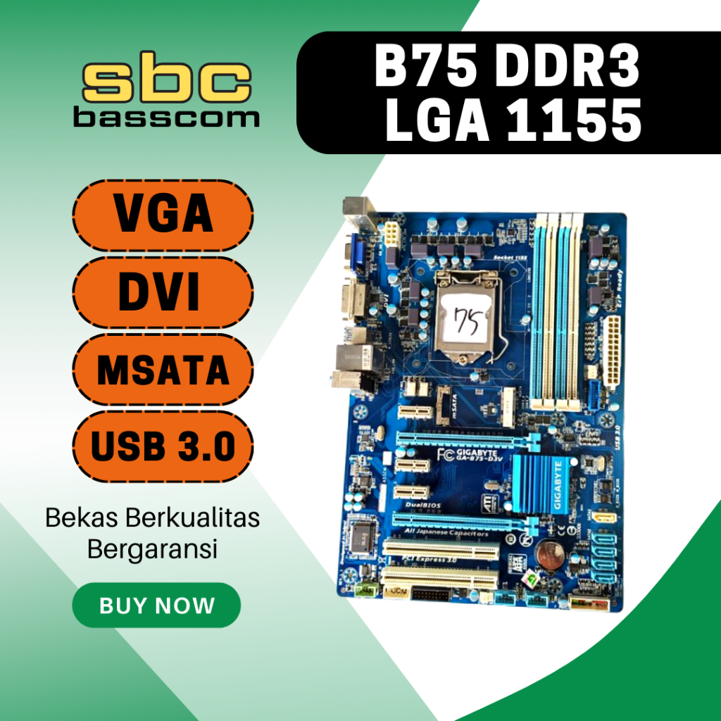 Jual Motherboard B75 LGA 1155 Ddr3 ATX | Shopee Indonesia