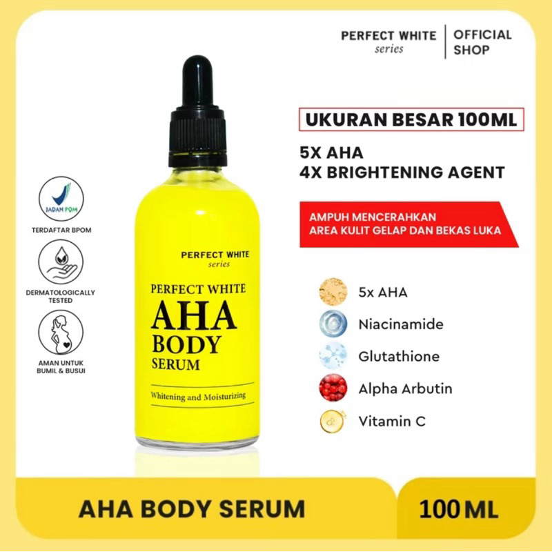 Jual BEAUTYBY.NADS | PERFECT WHITE AHA BODY SERUM WHITENING BOOSTER AHA KOJIC BRIGHTENING BODY ...