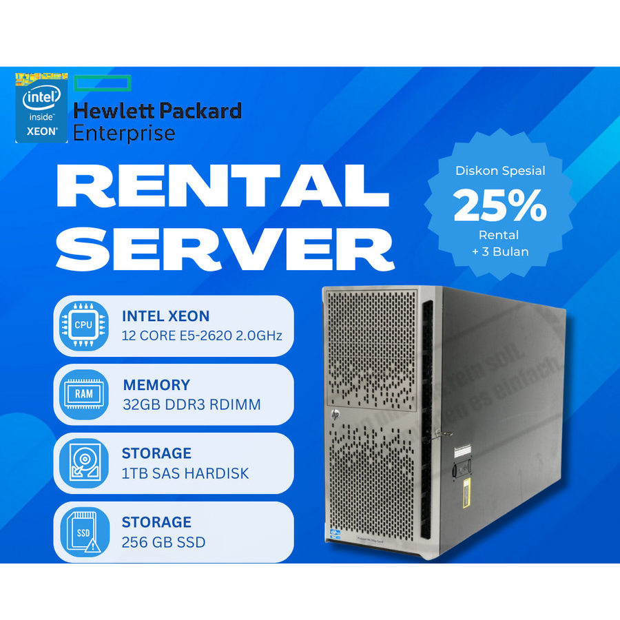 Jual Sewa Server HP Intel Xeon 12 Core RAM 32GB SSD 256GB Tower ...