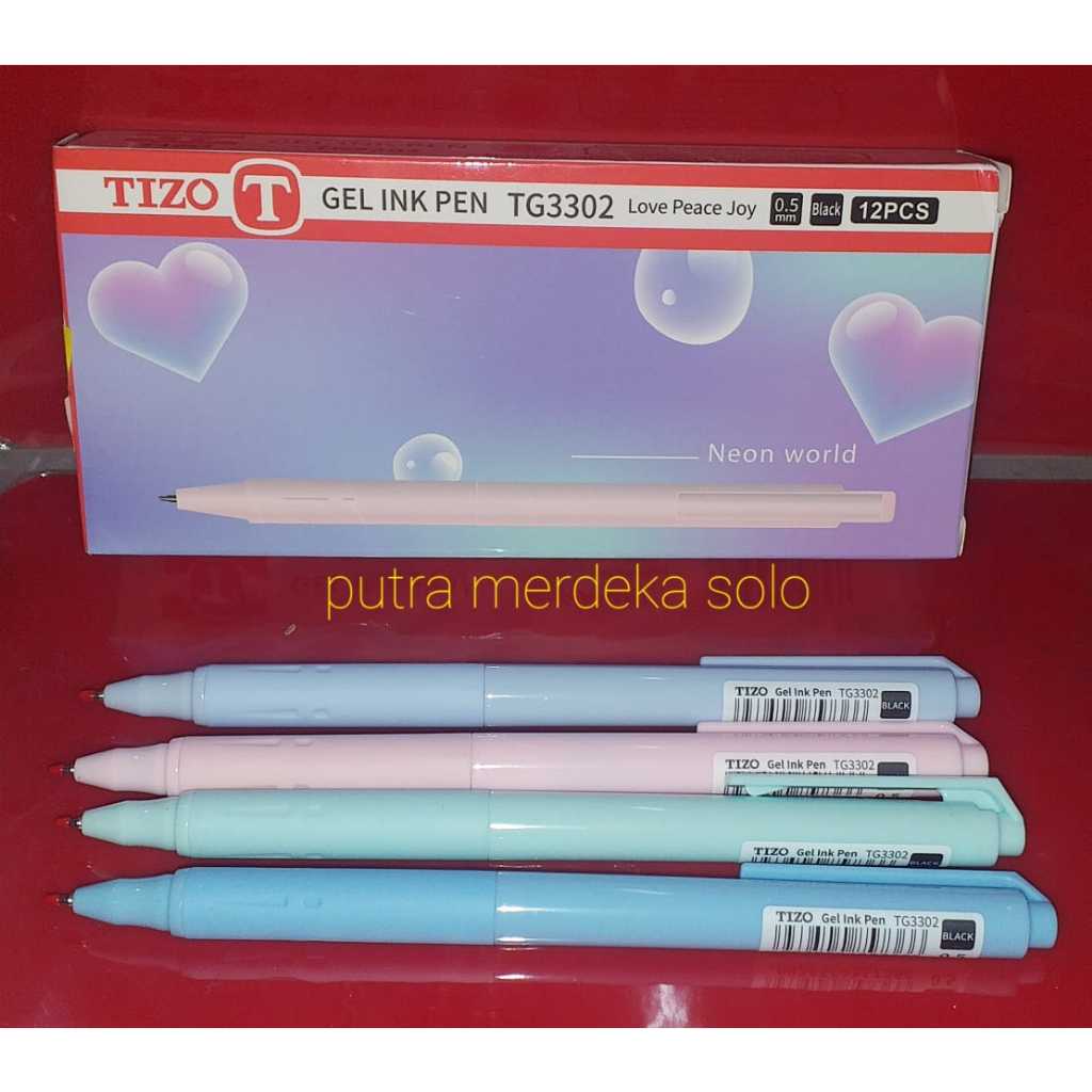 Jual Ballpoint Gel Ink, Bolpen Gel Klik Tizo TG-3302, Pulpen Gel Fancy ...