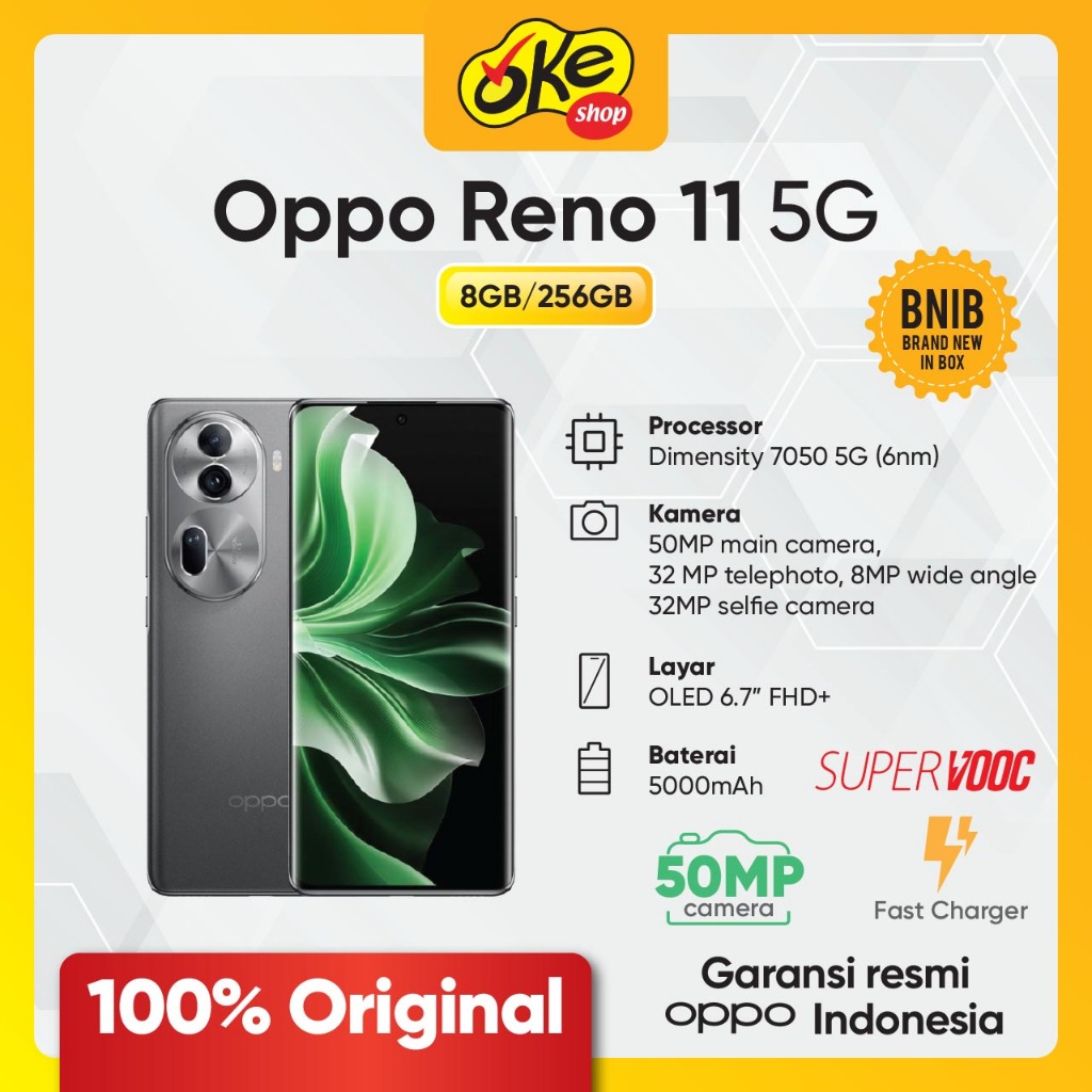Jual Oppo Reno 11 5G (8/256GB) - Garansi Resmi Oppo Indonesia | Shopee ...