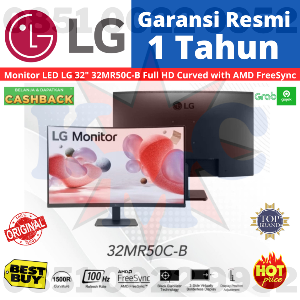 Jual Monitor LED LG 32" 32MR50C-B Full HD Monitor LG Curved 32 Inch ...
