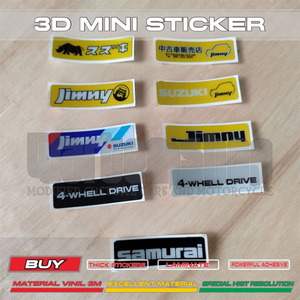 Jual STICKER MINI 3D CBU SUZUKI JIMNY SERIES | Shopee Indonesia