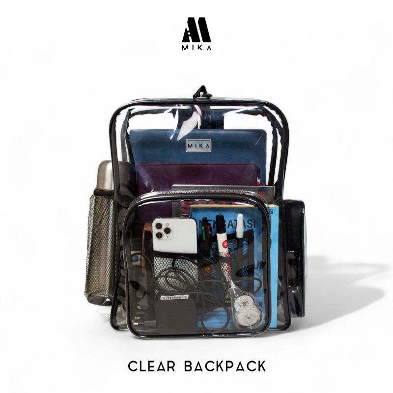 Jual BACKPACK TRANSPARAN / TAS RANSEL BENING / TAS LAPTOP / TAS SERUT ...