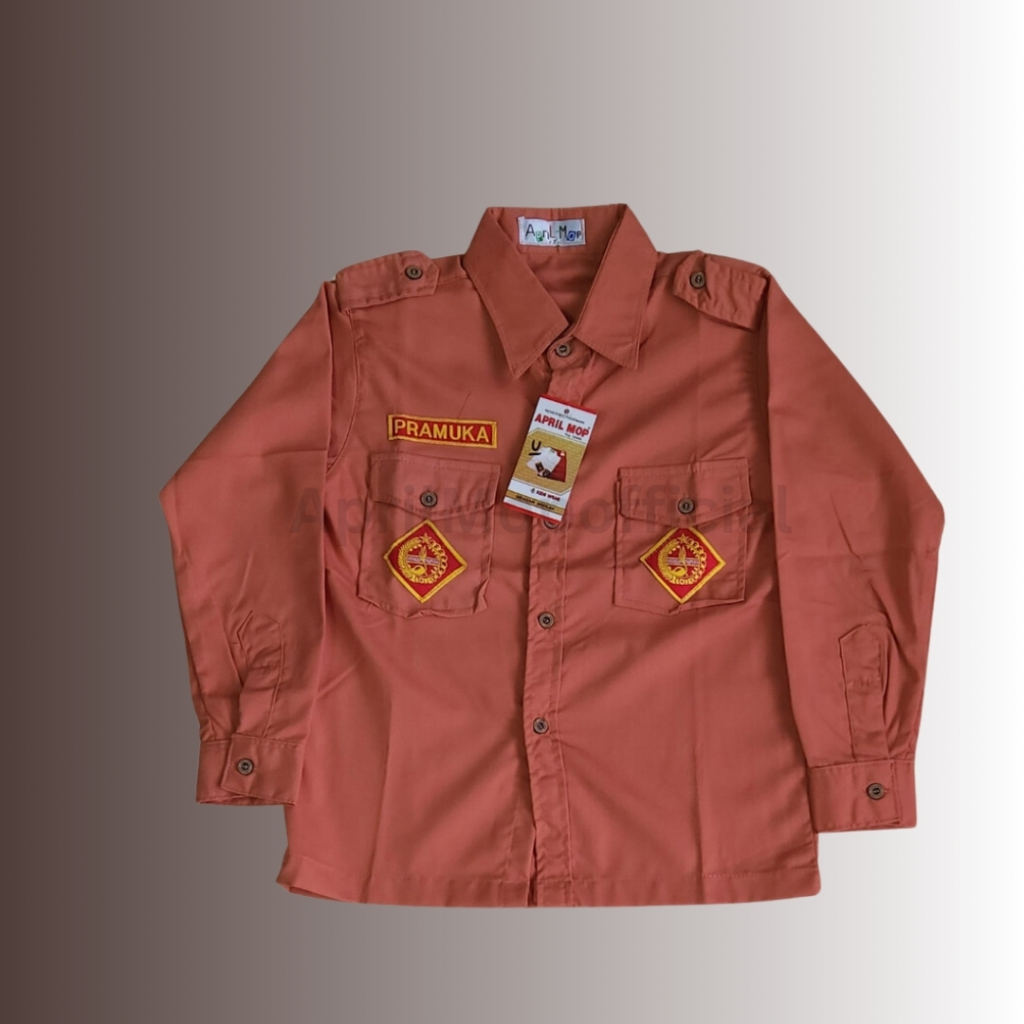 Jual APRIL MOP Seragam Sekolah Baju KEMEJA SWESI SD Pramuka Warna Bata ...