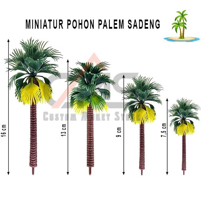 Jual Miniatur Pohon Palem Sadeng / Maket Pohon Palem Plastik | Shopee ...