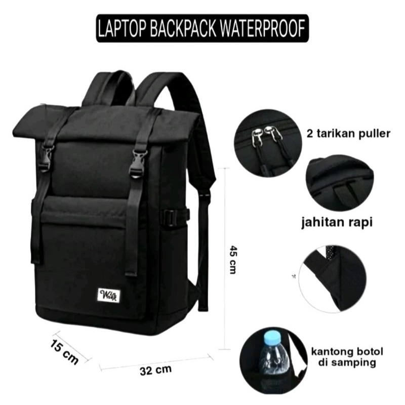 Jual Tas Distro Pria Waterproof Ransel Laptop Pria Tas Sekolah Smp Sma ...
