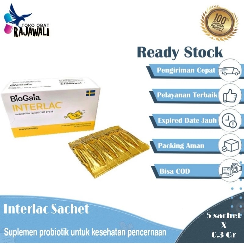 Jual Interlac sachet bubuk probiotik untuk kesehatan pencernaan ...