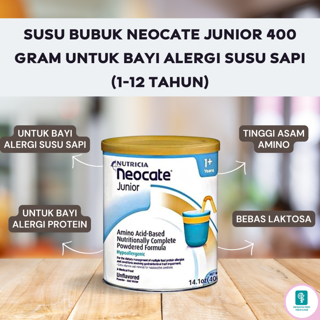 Jual SUSU NEOCATE JUNIOR 400 GRAM UNTUK ANAK ALERGI SUSU SAPI USIA 1-12 ...