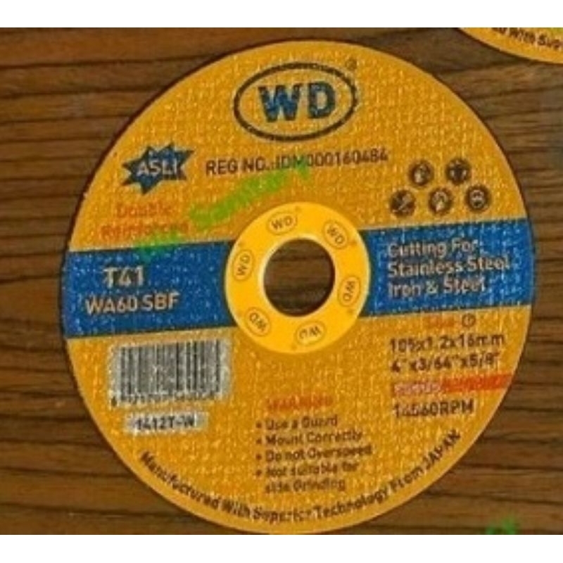 Jual Batu potong WD 4 X 1.2 MM mata gurinda wd tipis batu gerinda wd ...