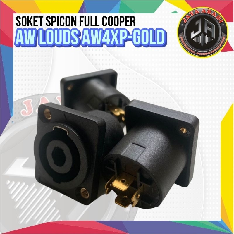 Jual TERMINAL COOPER SOKET SPICON AW LOUDS AW NX4P BLACK GOLD ORIGINAL ...