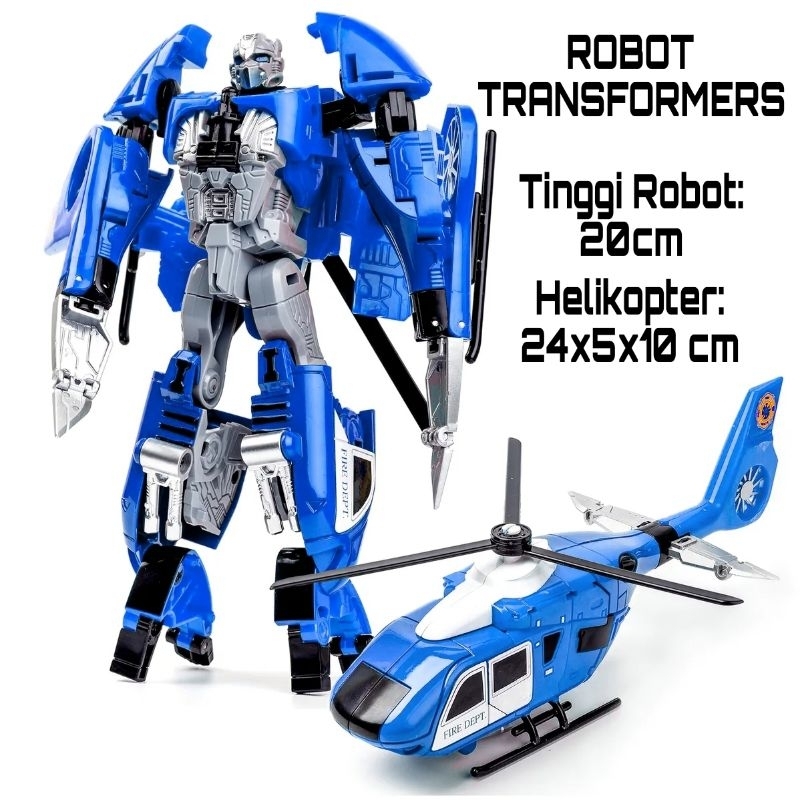 Jual Mainan Robot Transformers Pesawat Helikopter Mobil Tank Robot ...