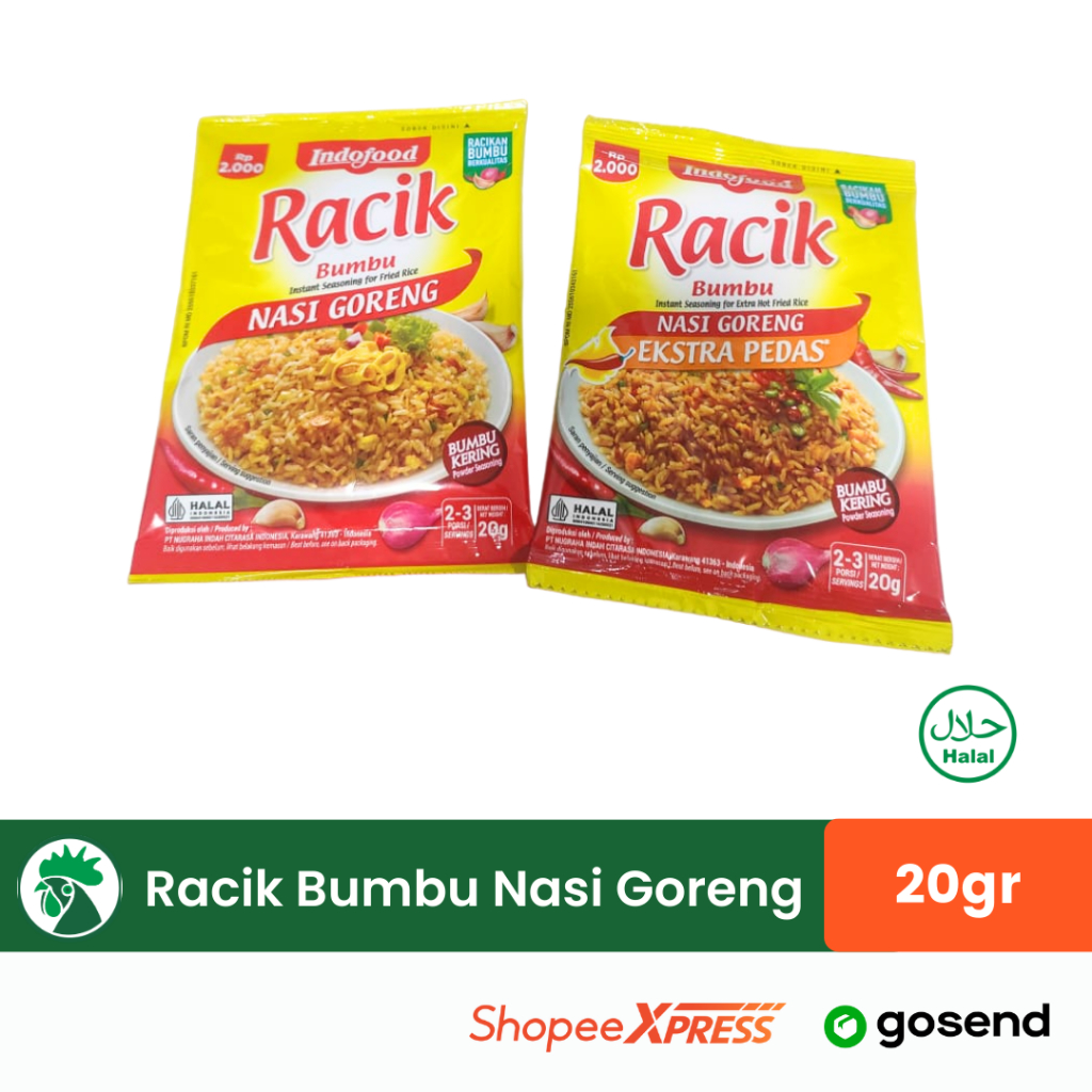 Jual Racik Bumbu Nasi Goreng Original dan Extra Pedas 20gr | Shopee ...