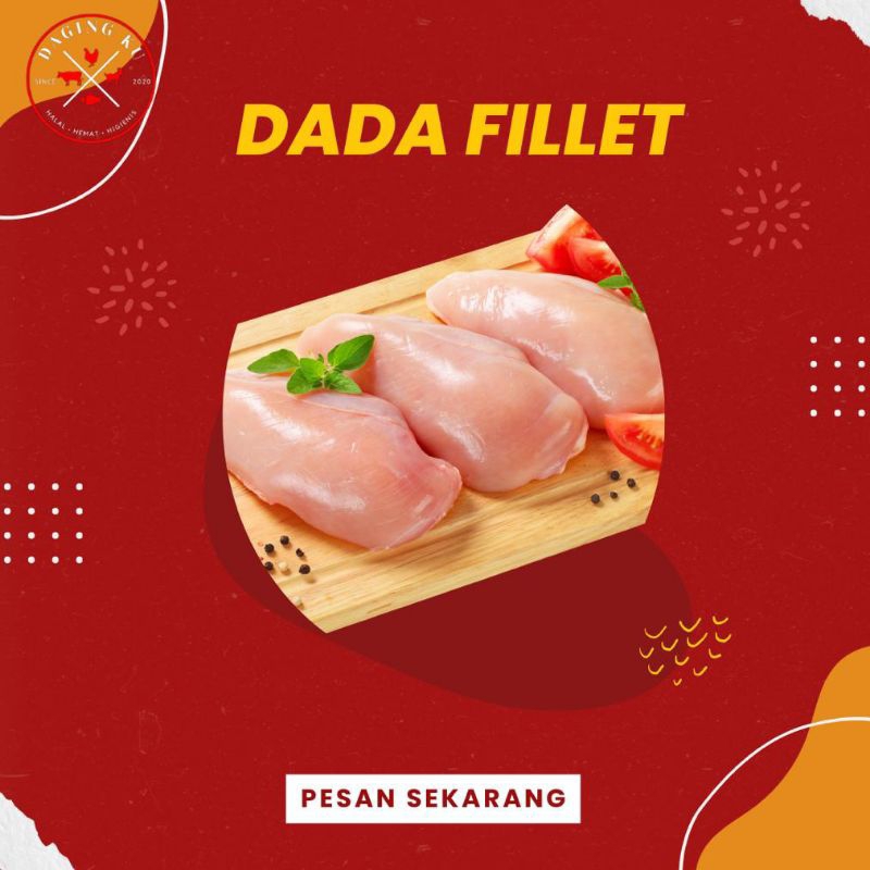 Jual Dada Fillet Ayam 500Grm/Daging Ayam Dada Fillet /Boneless Chicken ...