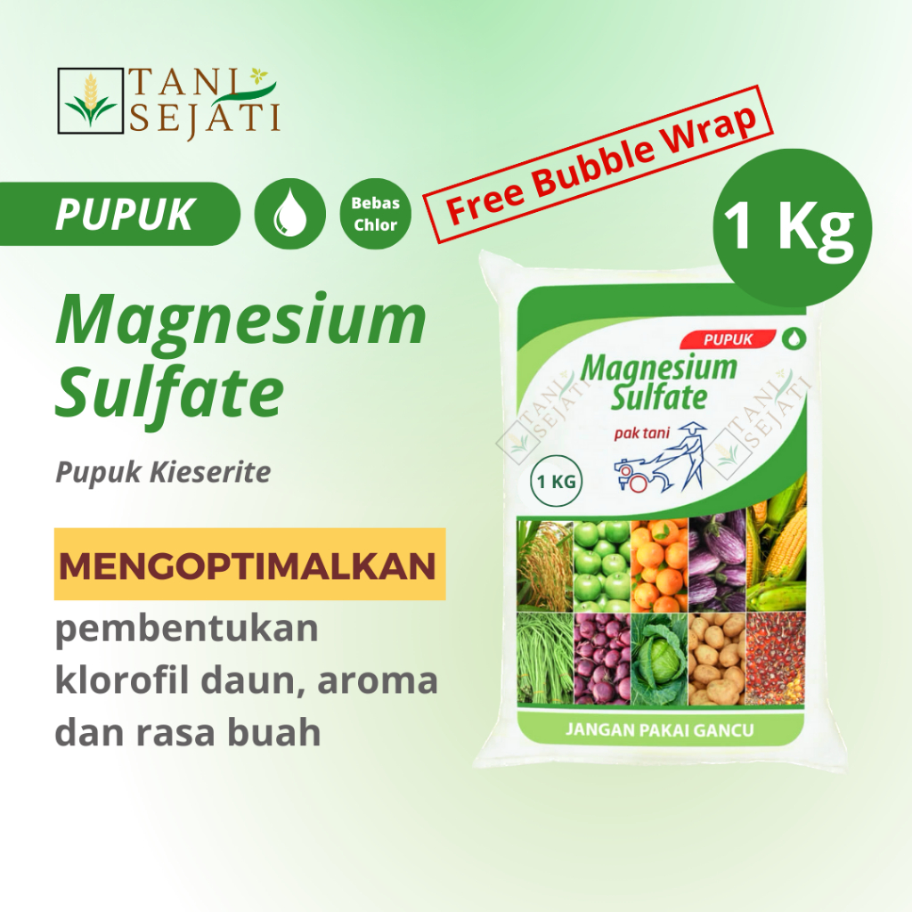 Jual Pupuk Magnesium Sulfate Pak Tani 1 Kg Penyubur Tanaman Kemasan ...