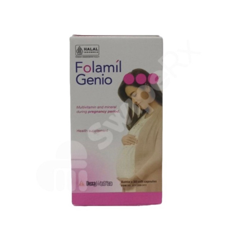 Jual FOLAMIL GENIO Dexa Medica KAPSUL DUS, 1 BOTOL PLASTIK @ 30 KAPSul ...