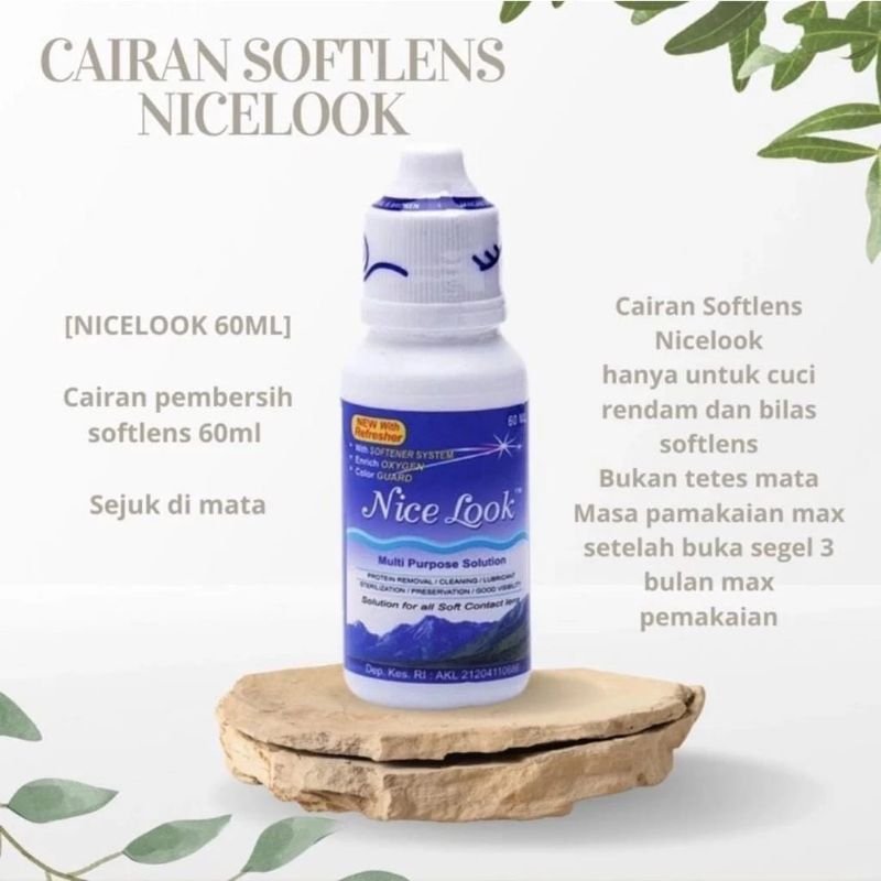 Jual AIR SOFTLENS NICELOOK 60ML / CAIRAN PEMBERSIH SOFLEN NICE LOOK ...