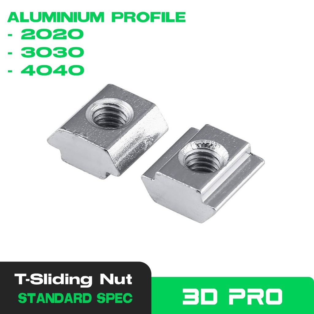 Jual T Sliding Square Nut 20 30 40 M3 M4 M5 M6 M8 Aluminium Profile 2020 3030 4040 T Tee Nut ...