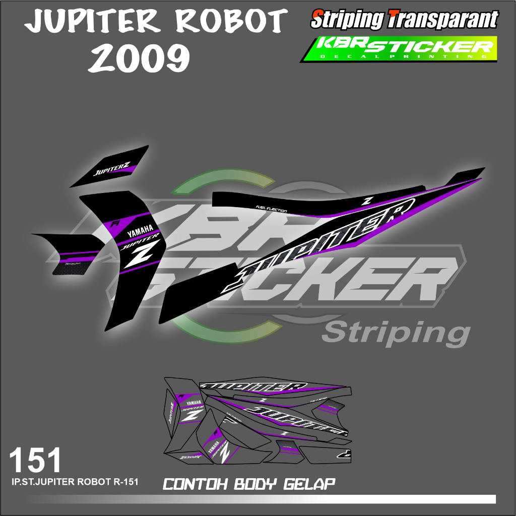 Jual JUPITER ROBOT (COD) STIKER STRIPING MOTOR YAMAHA JUPITER ROBOT ...