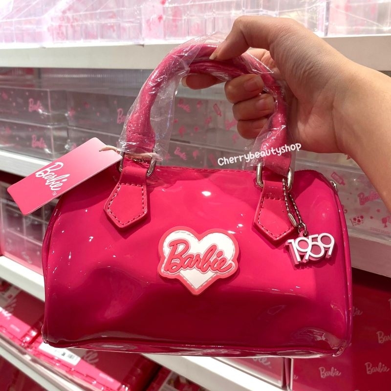 Jual MINISO x Barbie Tas Selempang Wanita Barbie Jelly Glossy Handbag ...
