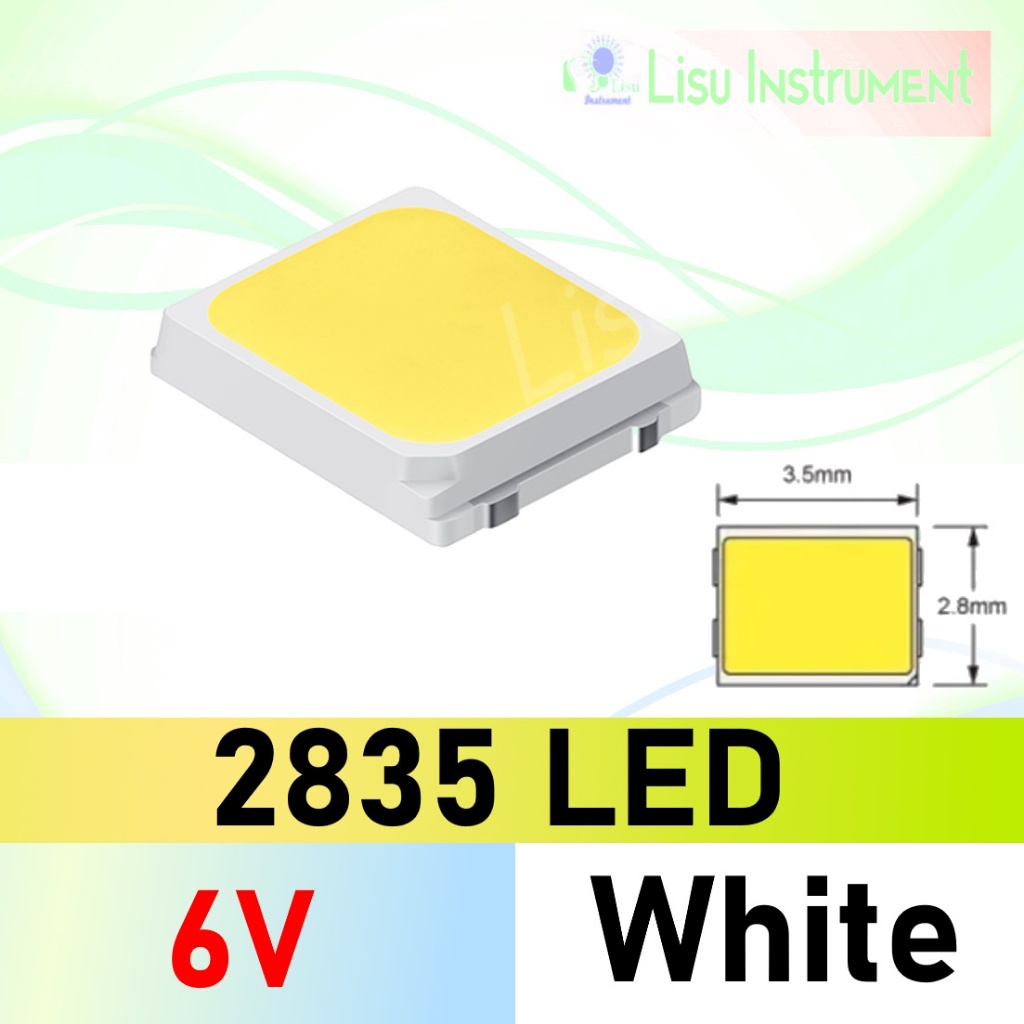 Jual 2835 LED 6V 1W 6500K 110-120lm White Putih | Shopee Indonesia