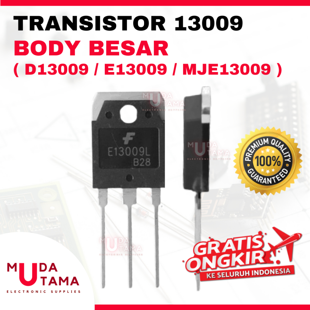 Jual Transistor 13009 BODY BESAR - D13009 BODY BESAR - E13009 BODY BESAR - MJE13009 BODY BESAR ...