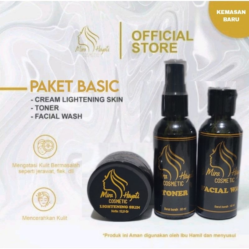 Jual PAKET BASIC Mira Hayati Cosmetic MH Kosmetik Asli Original Bpom Cosmetik Miracle Whitening ...