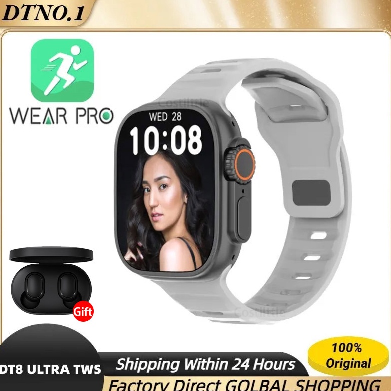 Jual Harga murah GET TWS DT NO1 DT8 Ultra TWS Smart Watch 22 inch ...