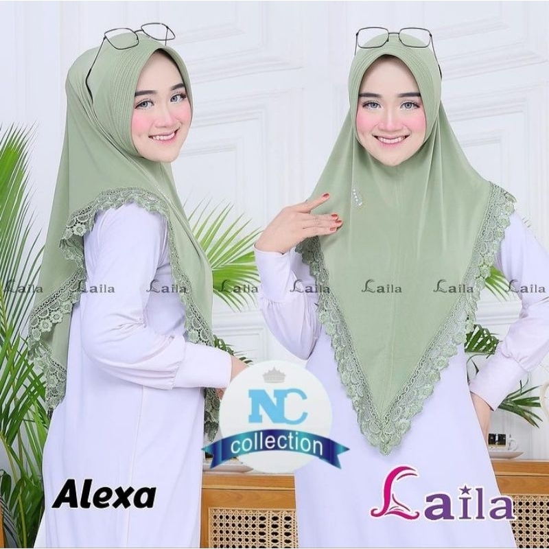Jual JILBAB INSTAN JERSEY RENDA/BERGO RENDA PRADA/JILBAB LAILA ALEXA ...